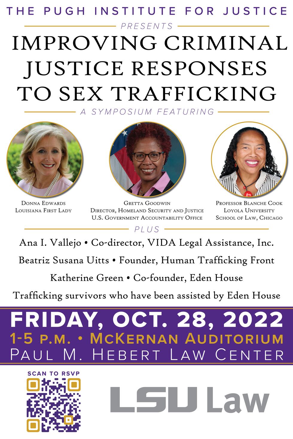 Lsu Law Symposium To Discuss Improving Criminal Justice Responses To